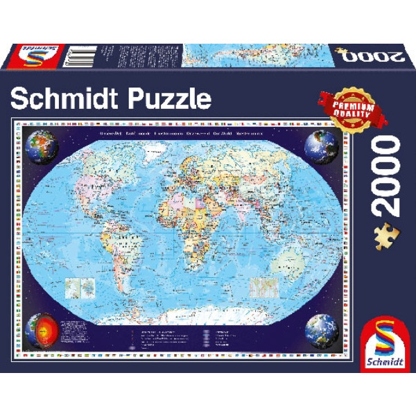 Legpuzzel wereldbol